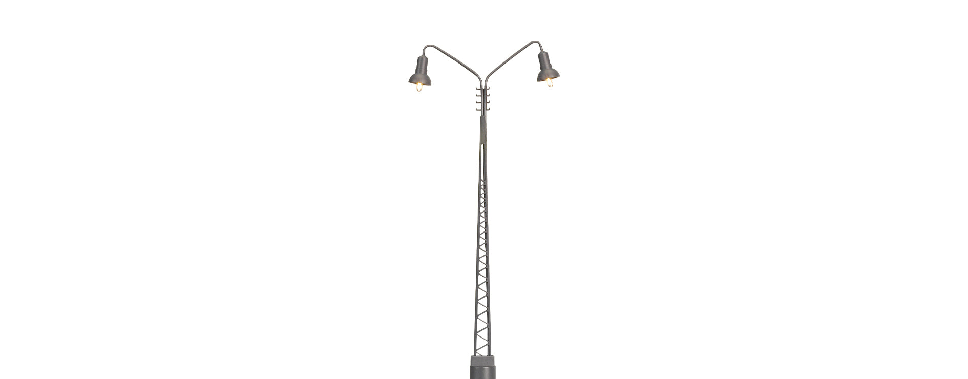 H0 Gittermastleuchte, 2-fach, Stecksockel mit LED